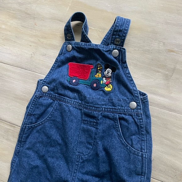 Vintage | Bottoms | Vintage Disney Mickey Mouse Construction Baby ...